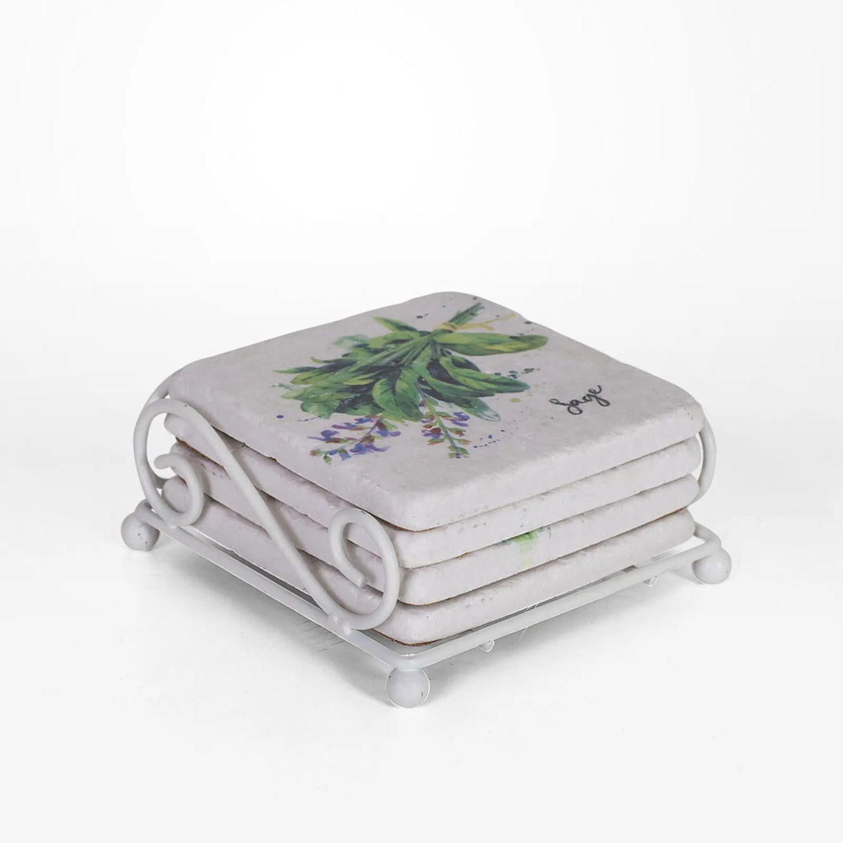 Decorative Metal Coaster Holder - White | Coasters | Home Décor ...