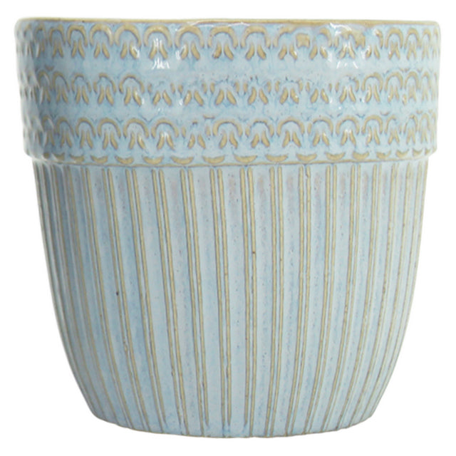 Light Blue Patterned Ceramic Pot | Garden Pots | maisie & clare