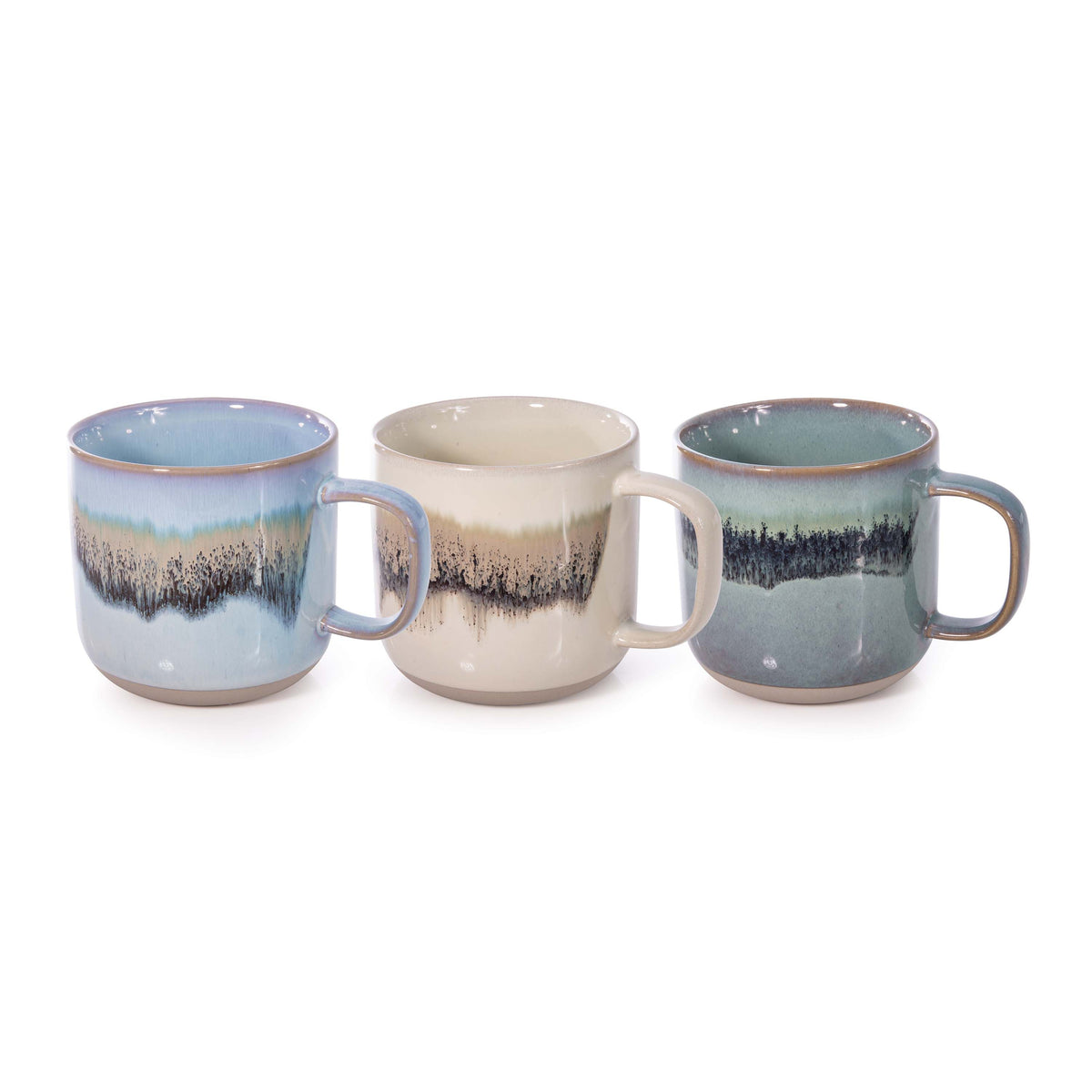 Reactive Glaze Mug Set of 3 | Mugs online maisie & clare