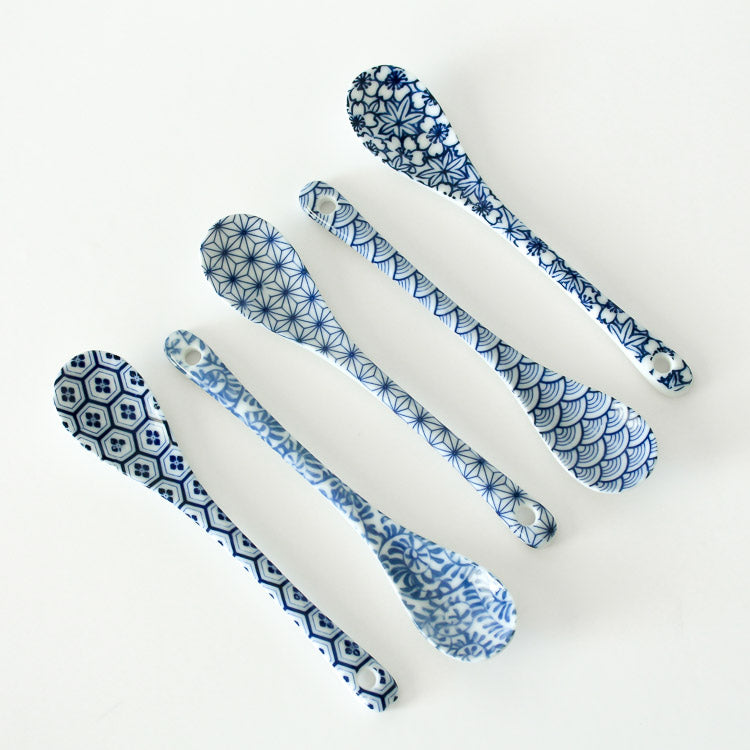 Ceramic Floral Teaspoons | Blue & White Ceramics | maisie & clare